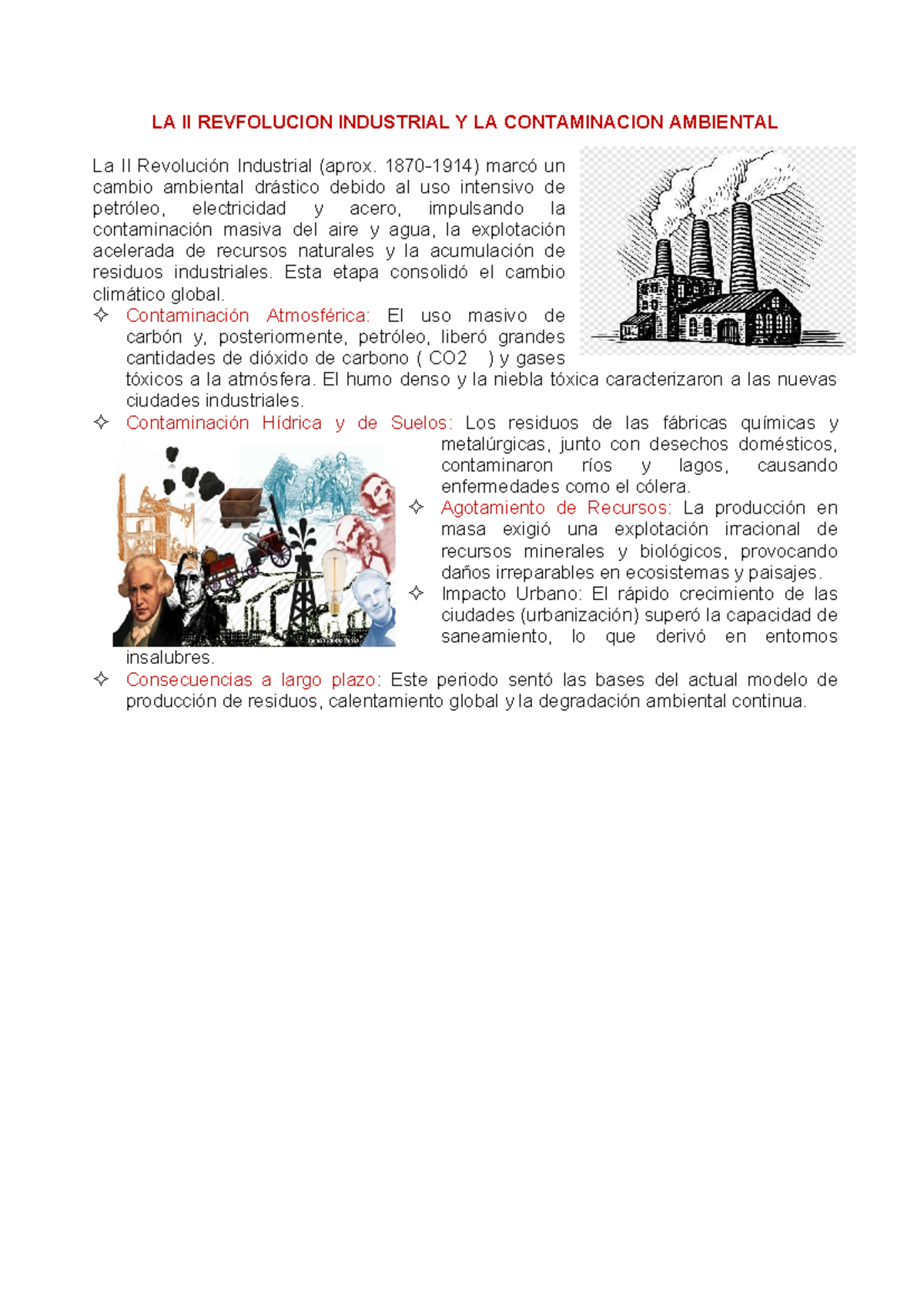 LA II Revolución Industrial y su Impacto Ambiental - Studocu