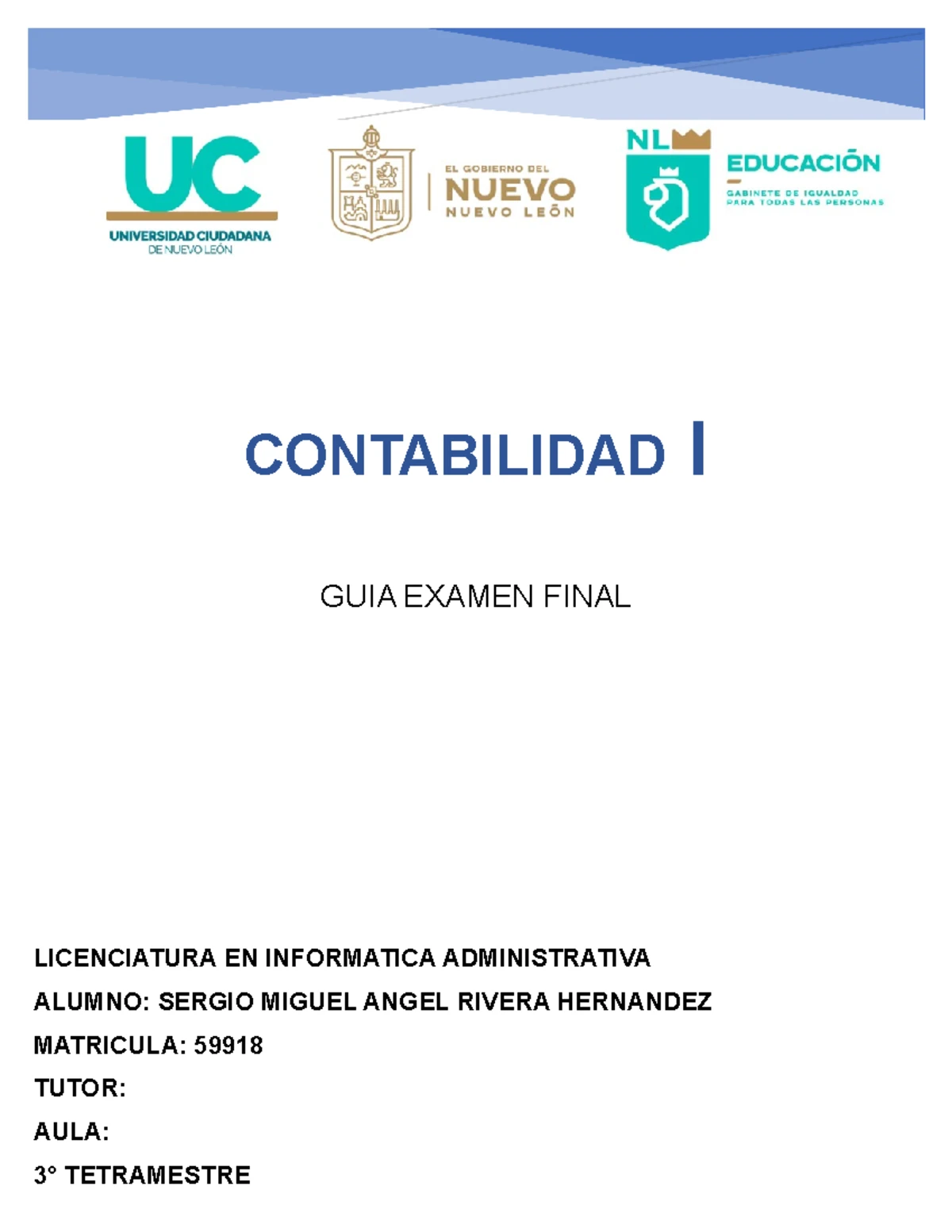 Examen Final Contabilidad 10: Conceptos Clave y Definiciones - Studocu