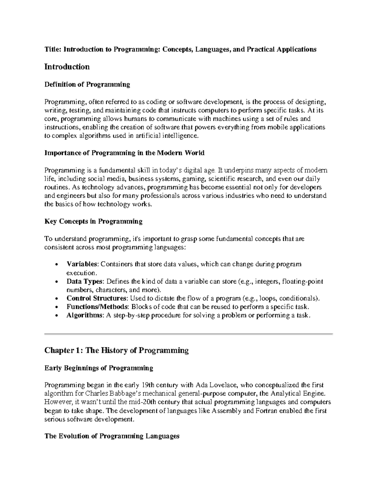 Programming by jay(me) - Title: Introduction to Programming: Concepts ...