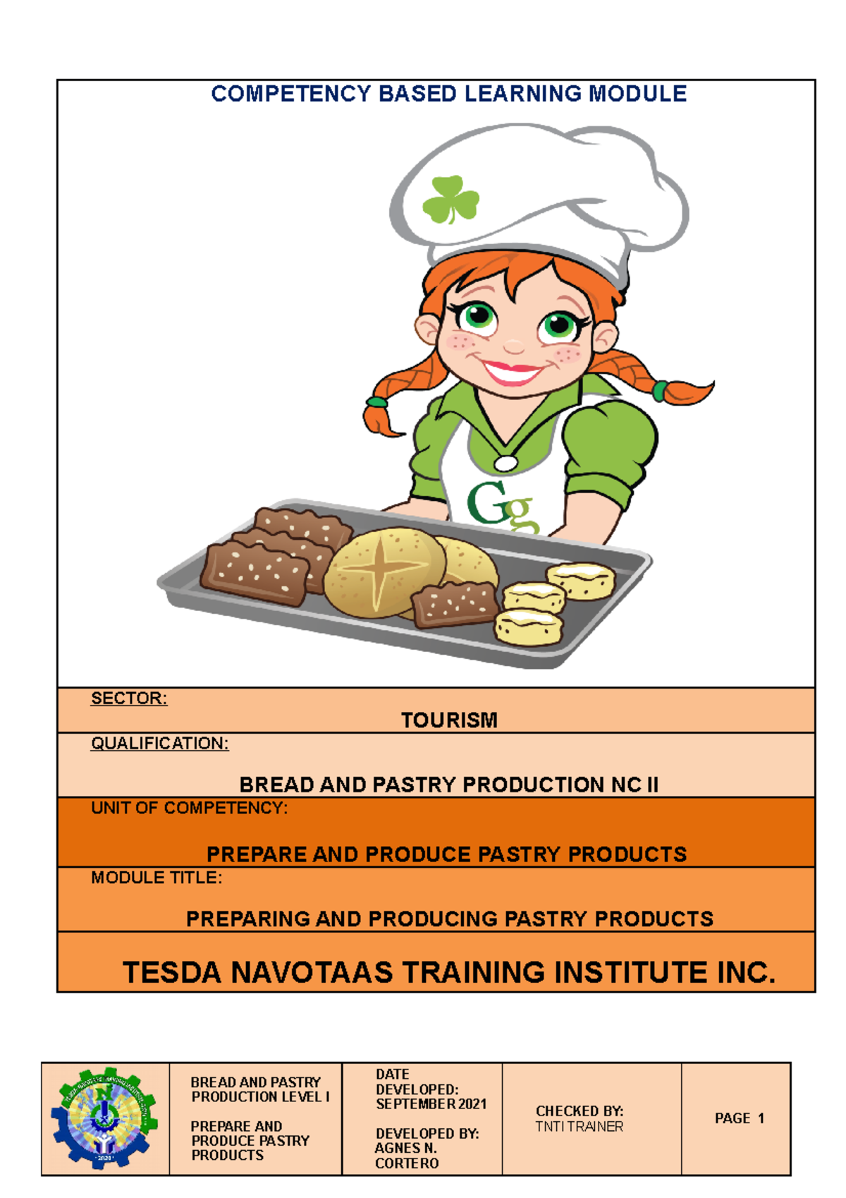 CBLM-BPP-final - CBLM-BPP-final - COMPETENCY BASED LEARNING MODULE SECTOR: TOURISM QUALIFICATION ...