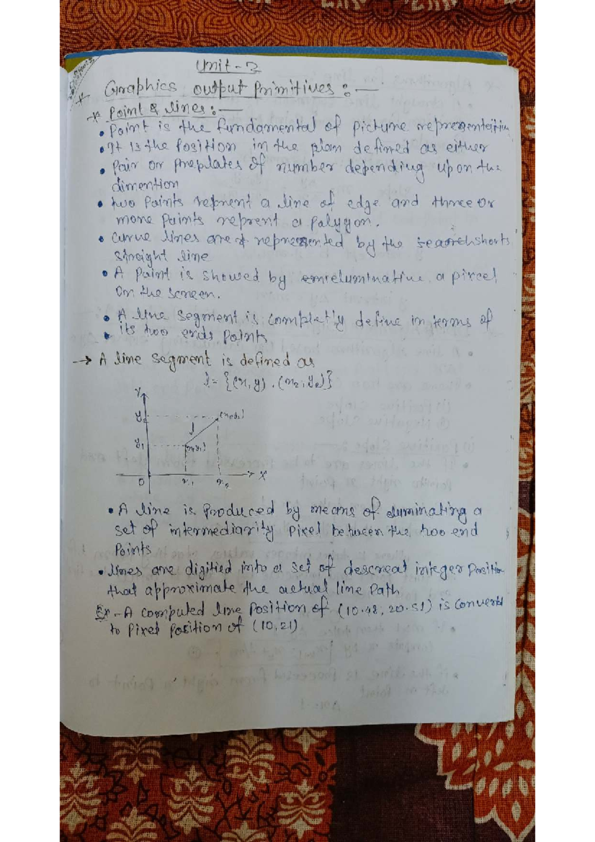 Computer Graphics Unit 2: Graphics Output Primitives and Algorithms ...