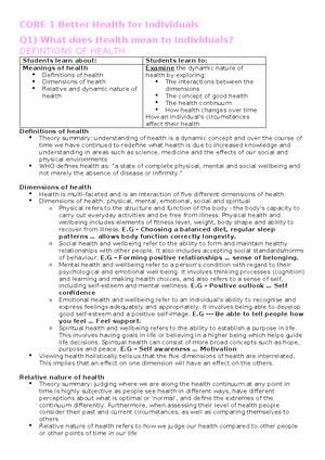 [Solved] how do the dimensions of health interact to affect health ...