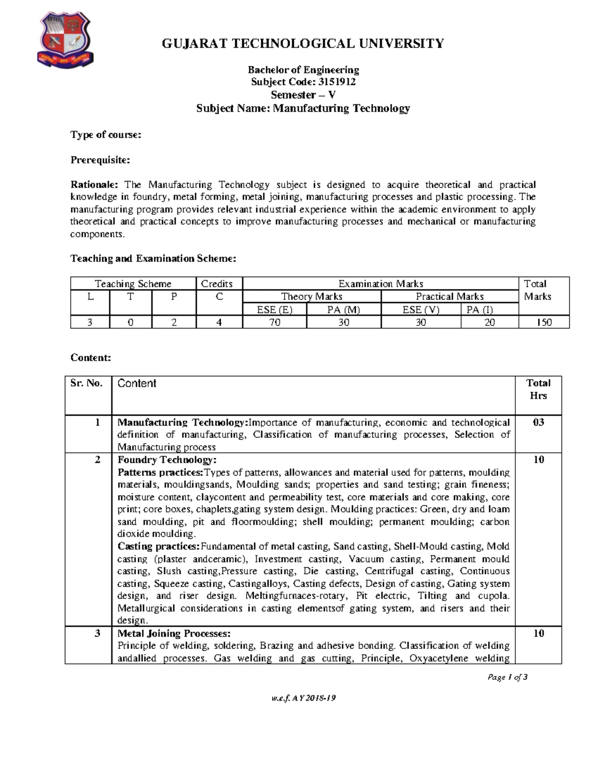 Circular - Guidelines and Schedule of Design Engineering Module for 3rd ...