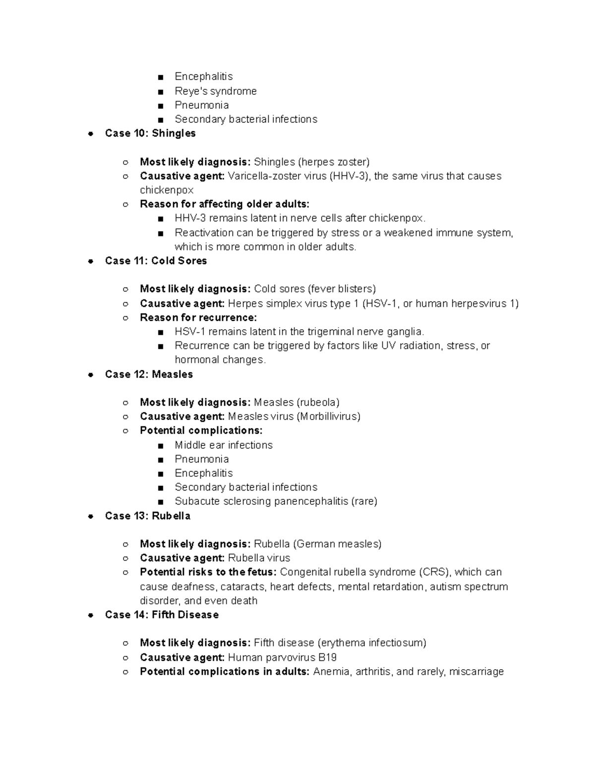 Microbiology Cases 10-14: Diagnoses & Causative Agents (Chap 1-6) - Studocu