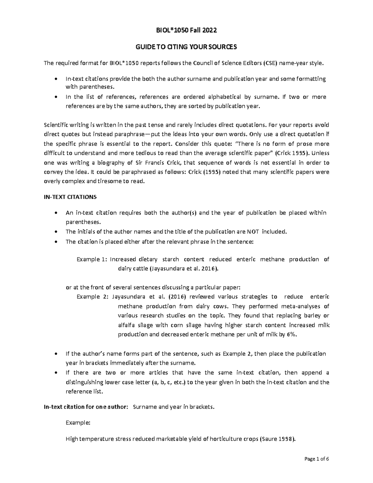 Fall 2022 CSE Citation Guide for Reports and References - Studocu