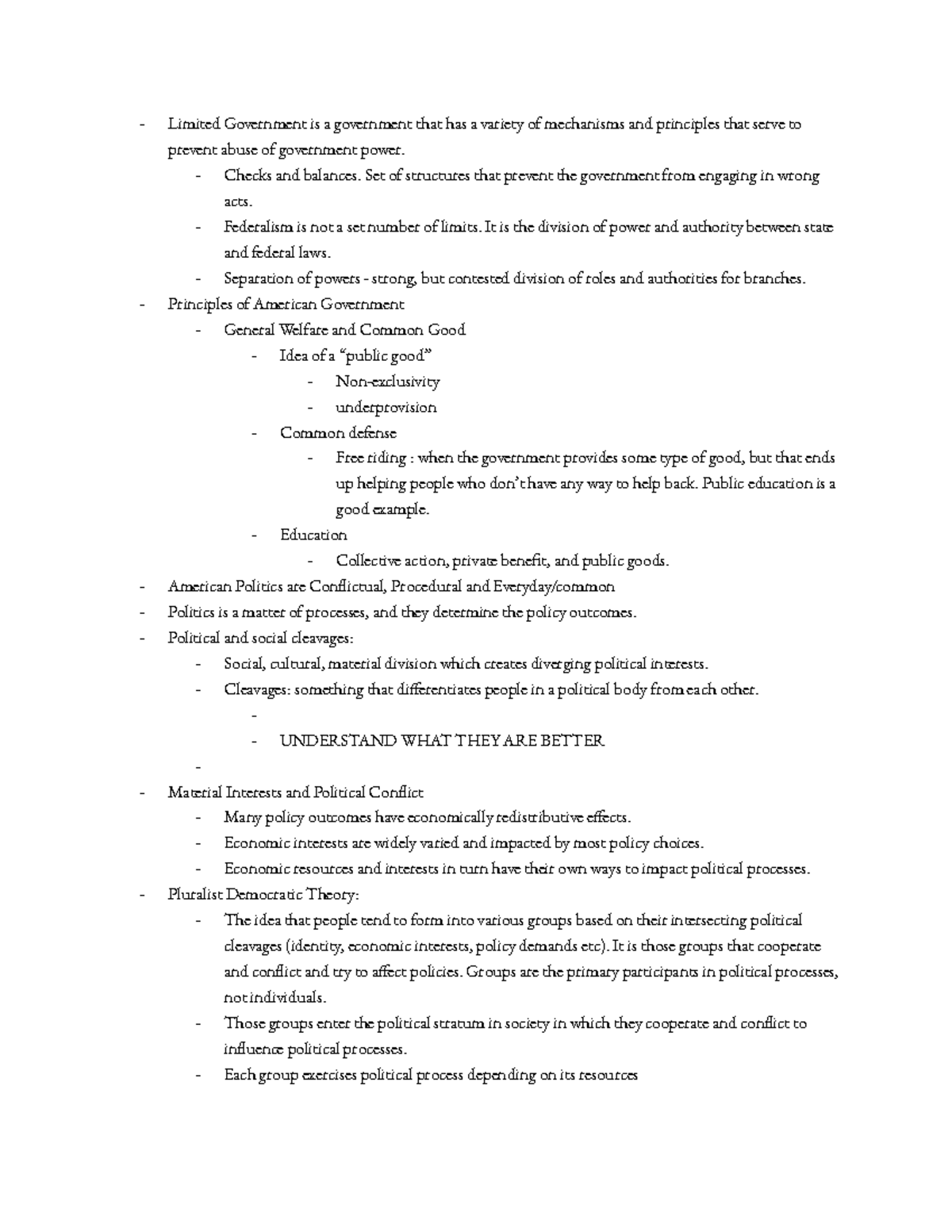 AP Gov Final Exam Notes - Key Concepts in American Government - Studocu