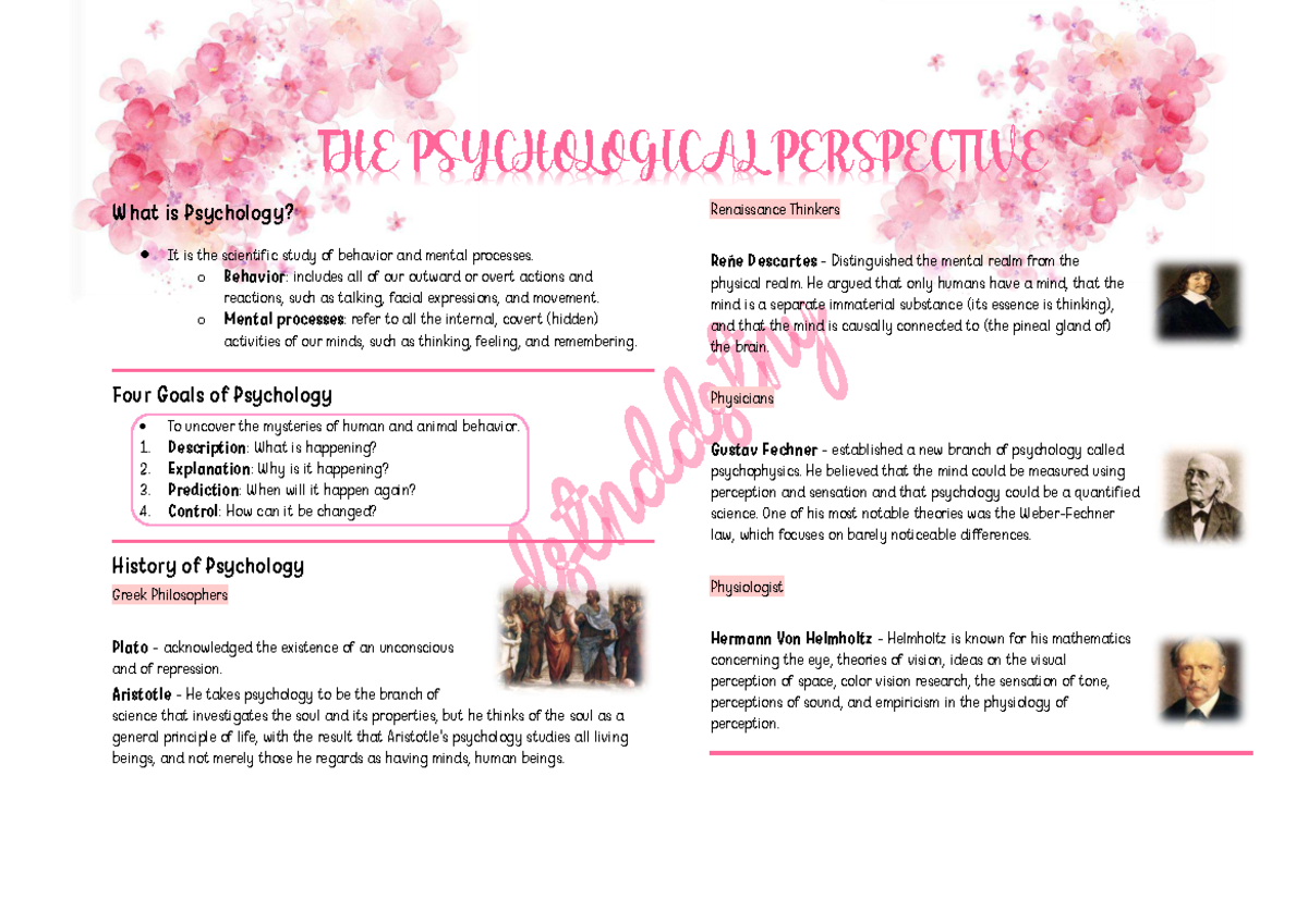 Study Guide: Introduction to Psychology (PSY 101) - Studocu
