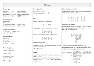R1 Oppsummering - Matematikk R1 – Oppsummering Denne oppsummeringen ...