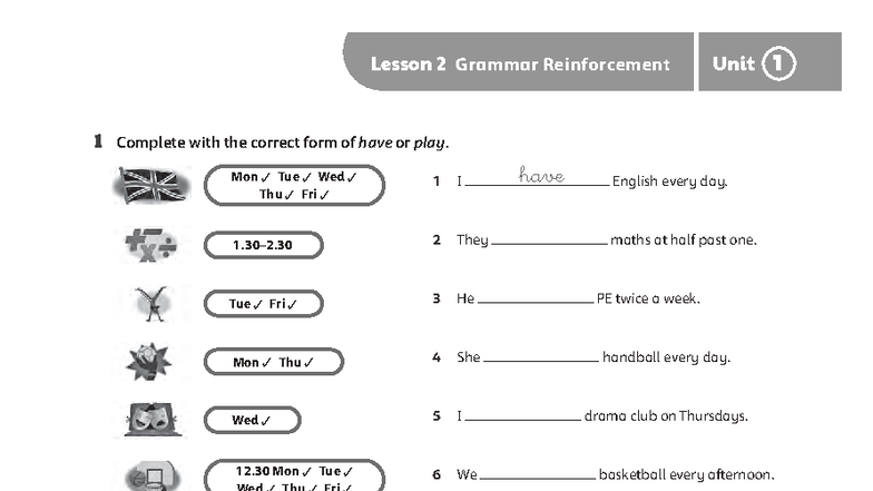 Review Grammar Unit 1 - Open Up 5 Lesson 2 Reinforcement - Studocu