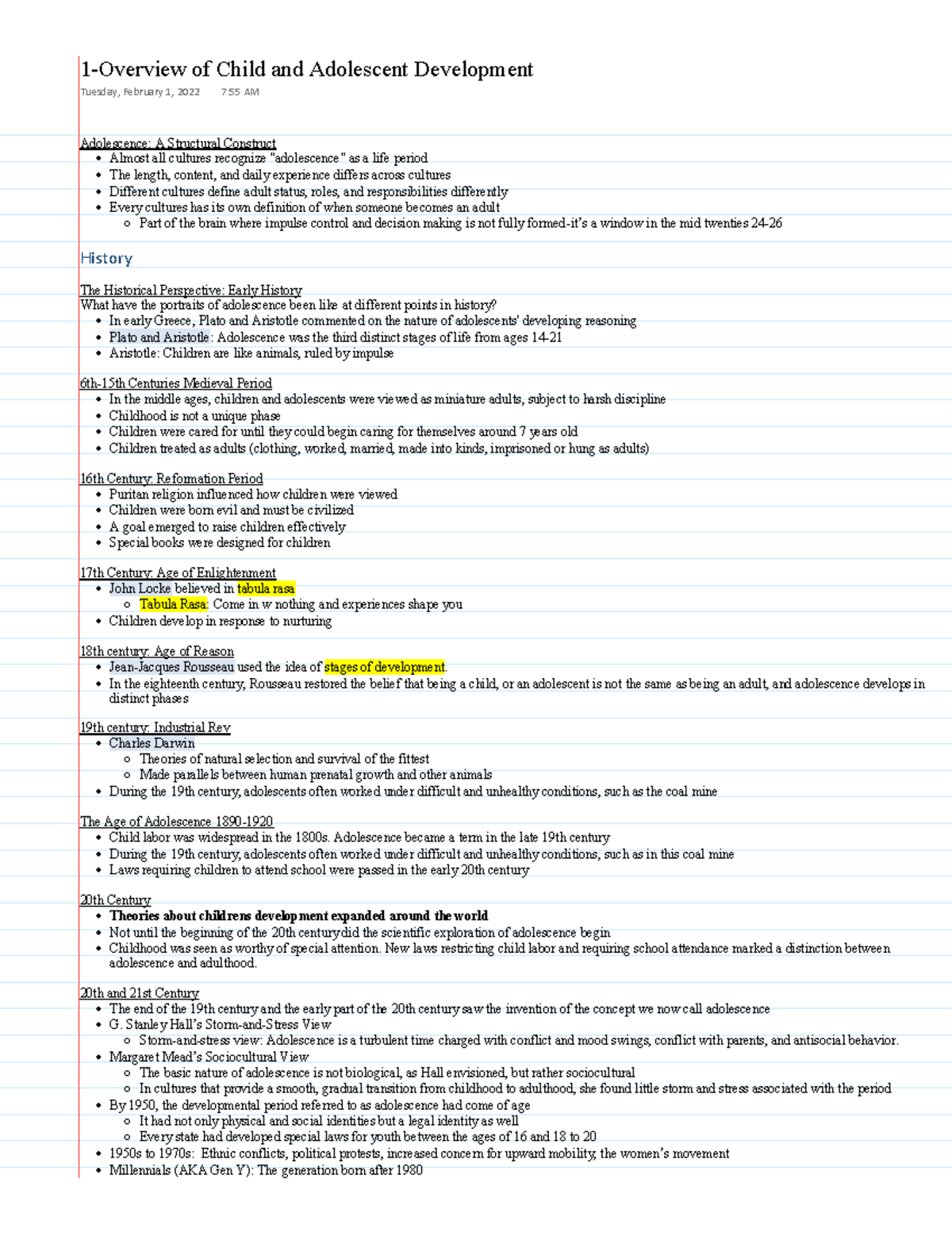 PSYCH 215-Adolescence Psychology Chapter 1 - Adolescence: A Structural ...