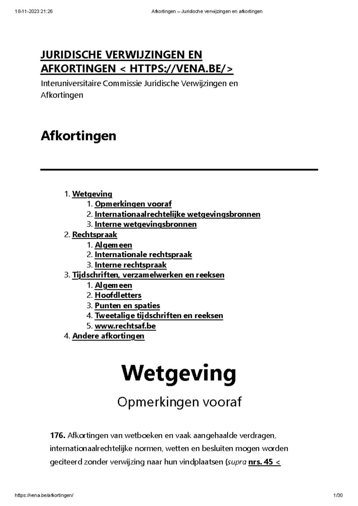 Afkortingen en Juridische Verwijzingen: Belangrijke Overzichtsnotities ...