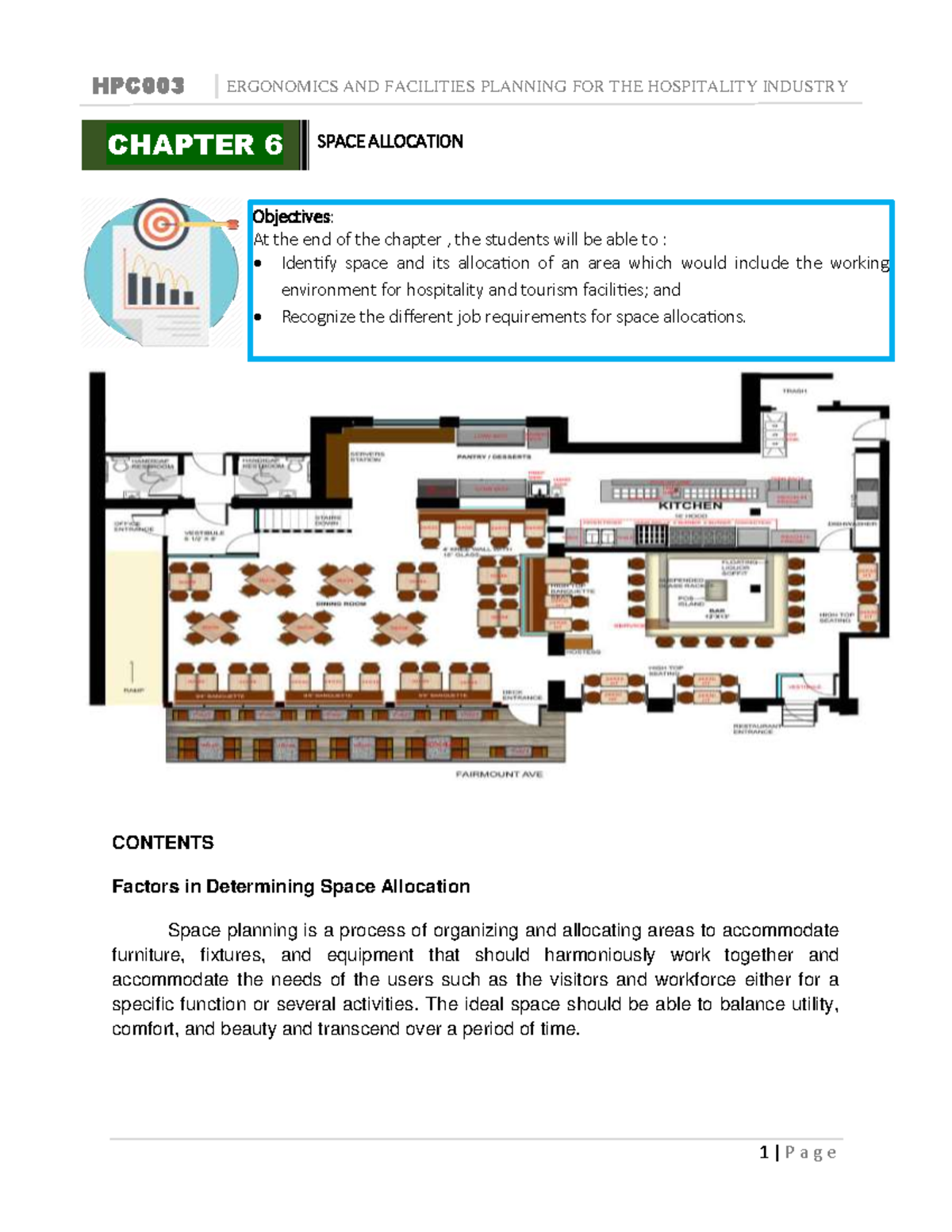 Chapter 6: Comprehensive Guide to Space Allocation in Hospitality - Studocu