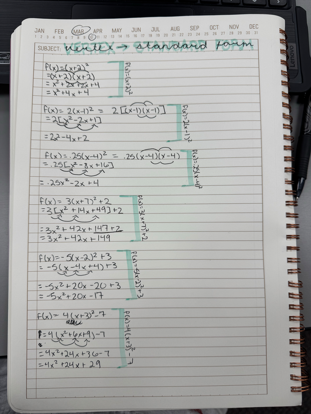 Hw - Notes for algrebreic distribution - JAN FEB MAR APR MAY JUN JUL ...
