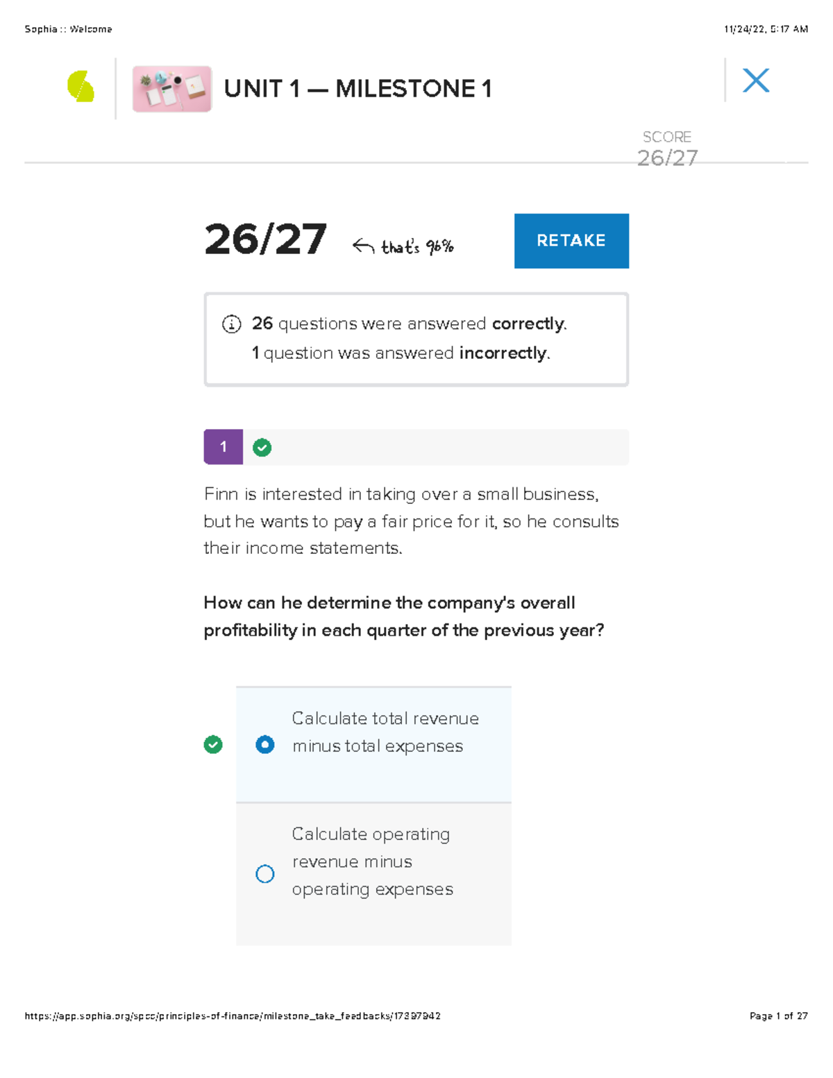 Principles of Finance Milestone 1 - Income Statements & Ratios Insights ...