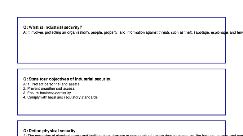 SEP2601 Industrial Security: Key Concepts and Definitions Flashcards ...