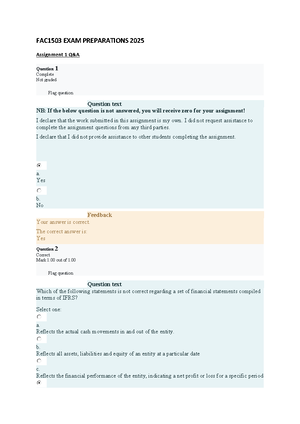 FAC1503 - Unisa - Financial Accounting Principles - Studocu