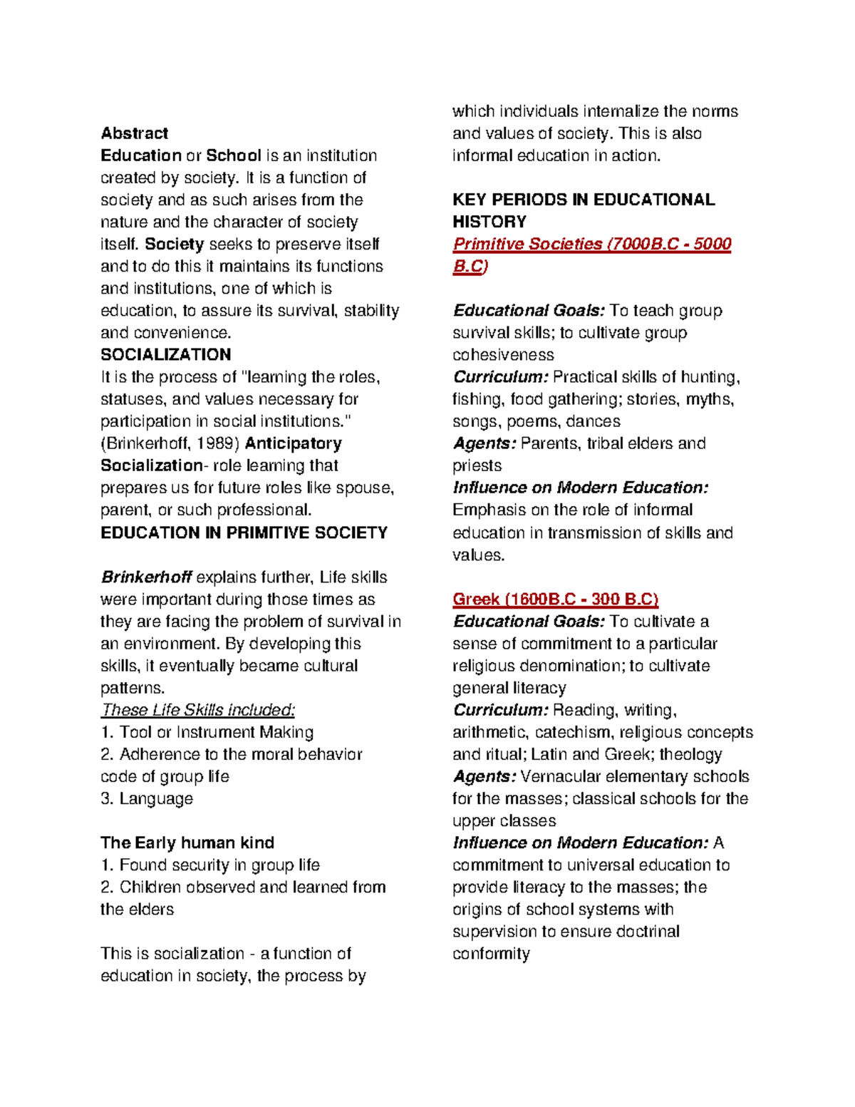 ED-3-Module-3-Historical Foundations of Education Overview - Studocu