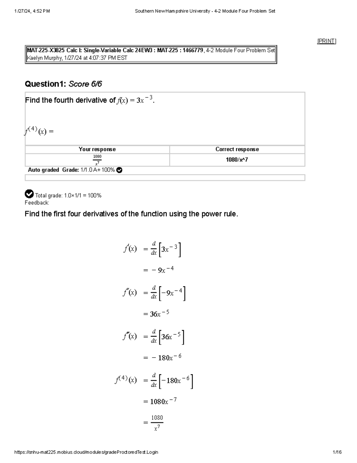 Southern New Hampshire University - 4-2 Module Four Problem Set ...