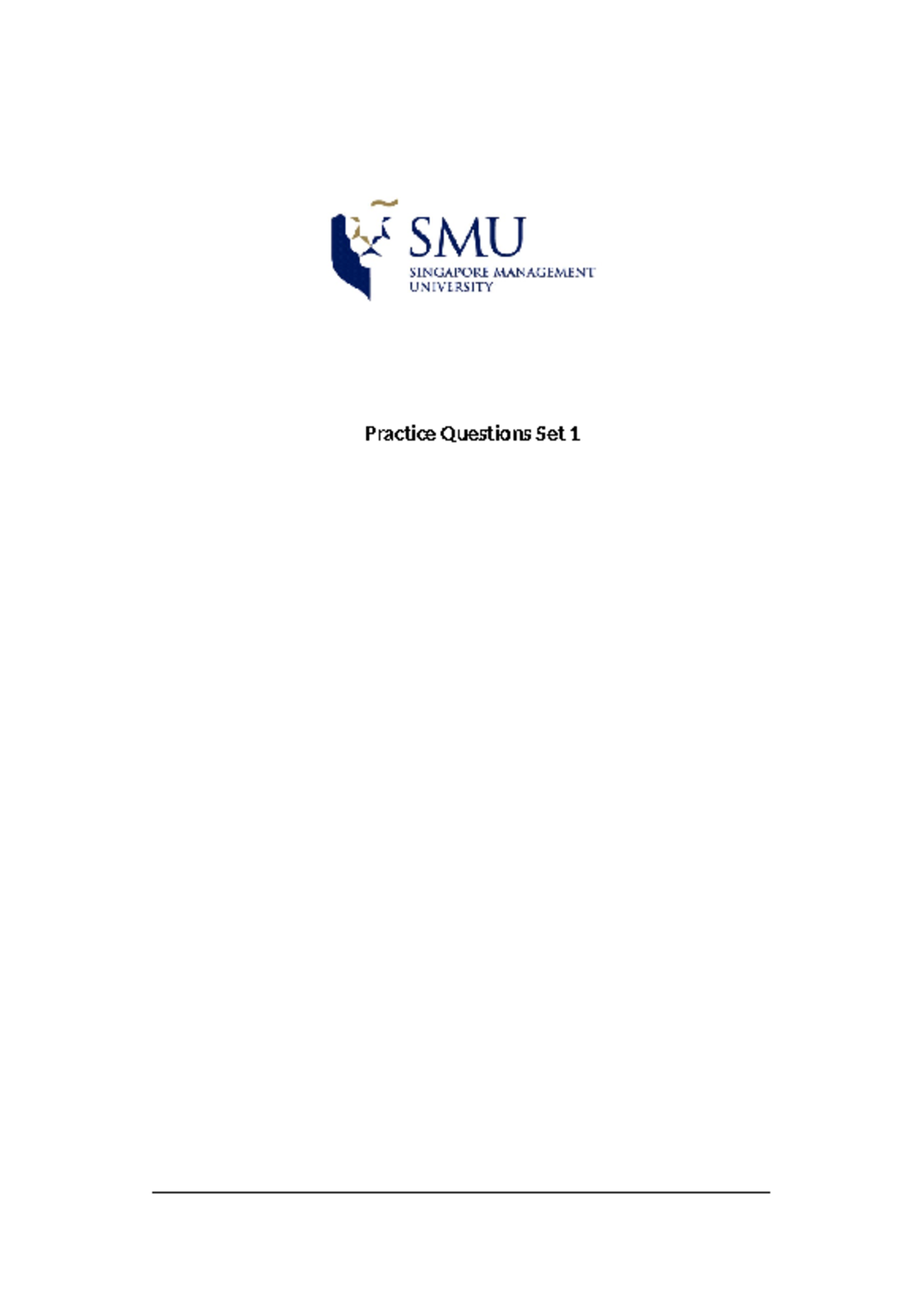 Mid terms questions practice set 1 - Practice Questions Set ...