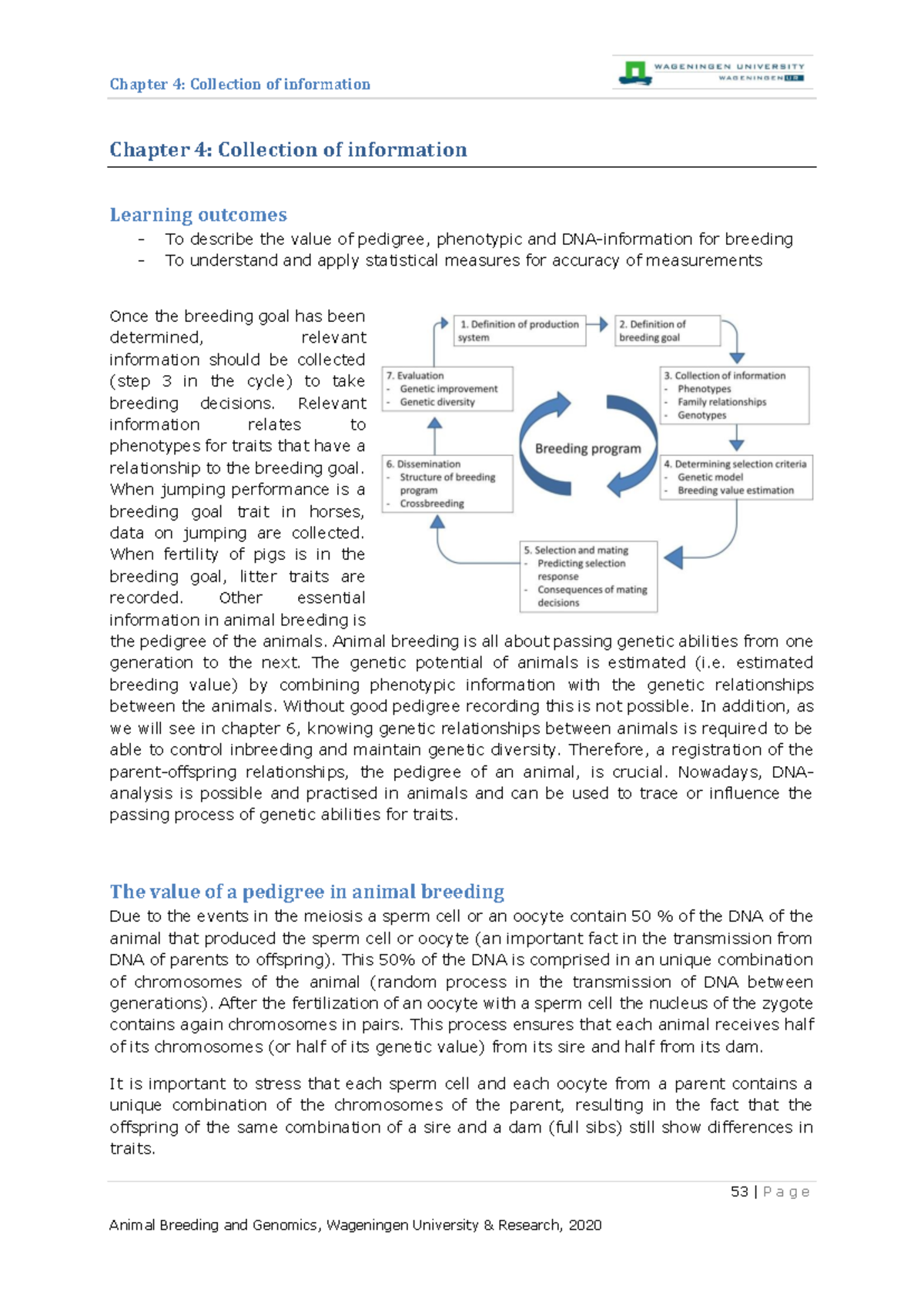 Chapter 4: Importance of Information Collection in Animal Breeding ...