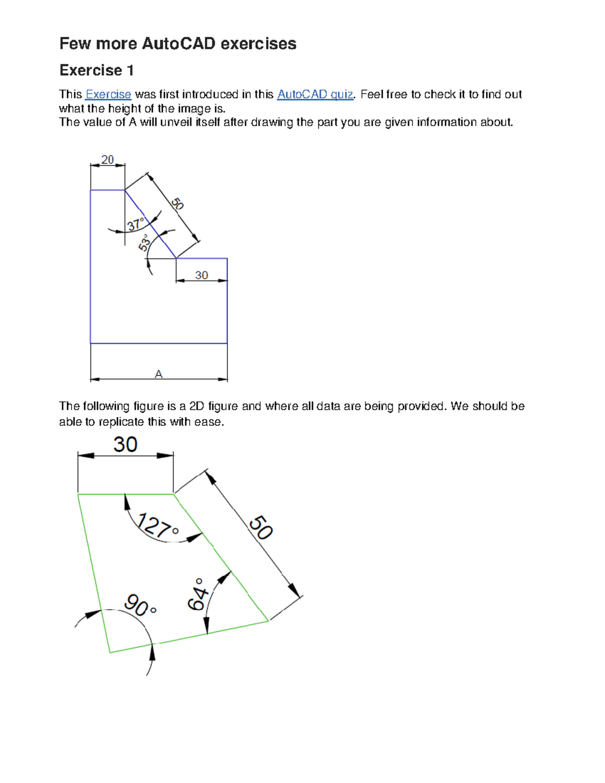 AutoCAD 2D Drawing Practice Final - Practical Exercise 6 Notes - Studocu