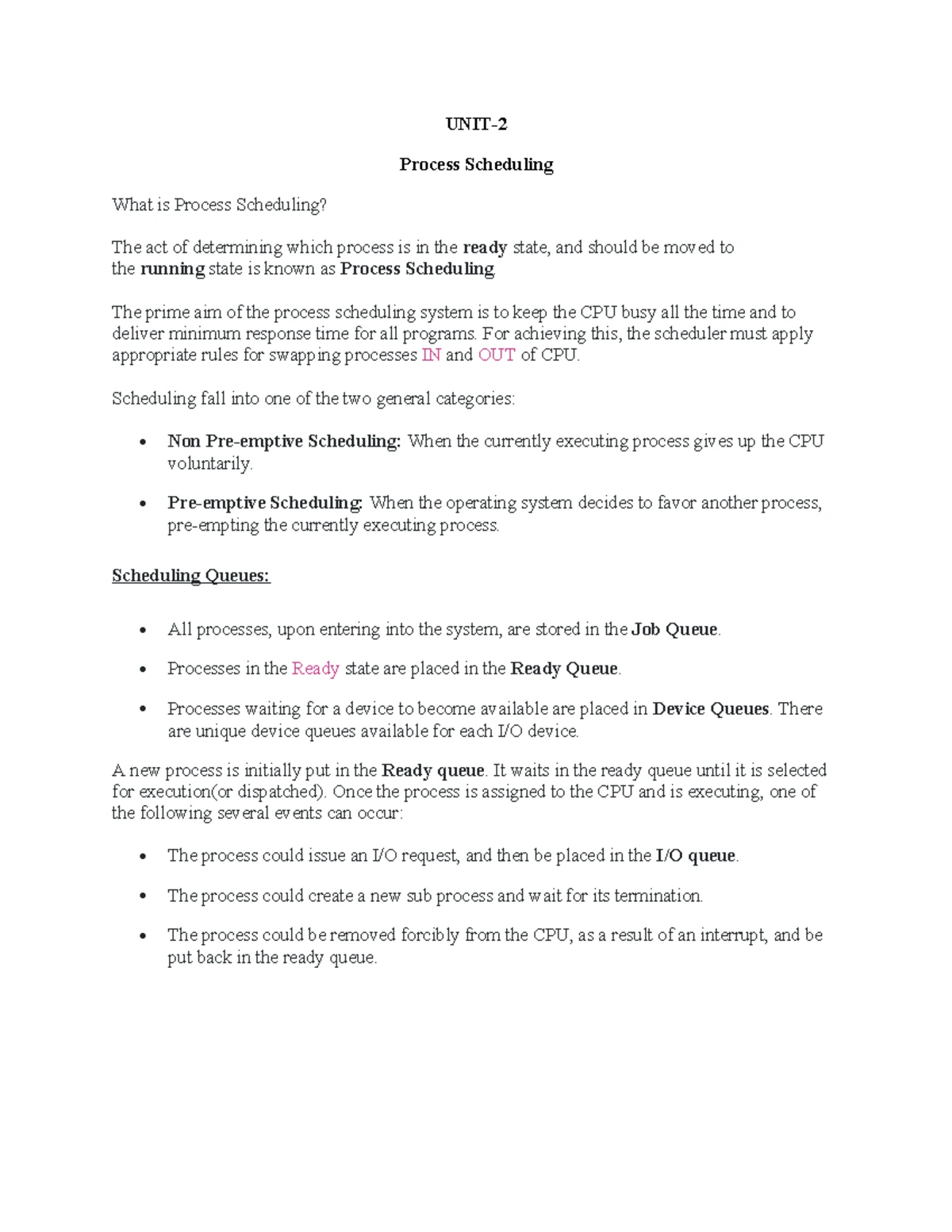 Os-3 - OPEARTING SYSTEM MATERIAL - UNIT- CONCURRENCY Process ...