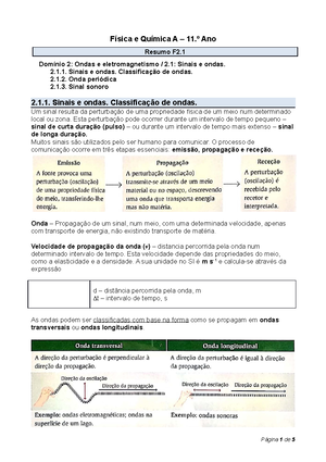 FQ 11 ano ficha de exercicios + correção - Física e Química A – 11.º ...