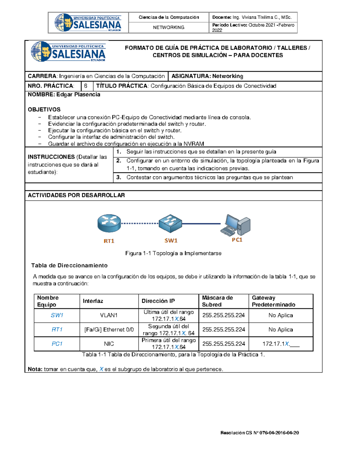 Configuracion Basica IPv6 Router Packet Tracer - Arquitectura de Redes - UPS - Studocu