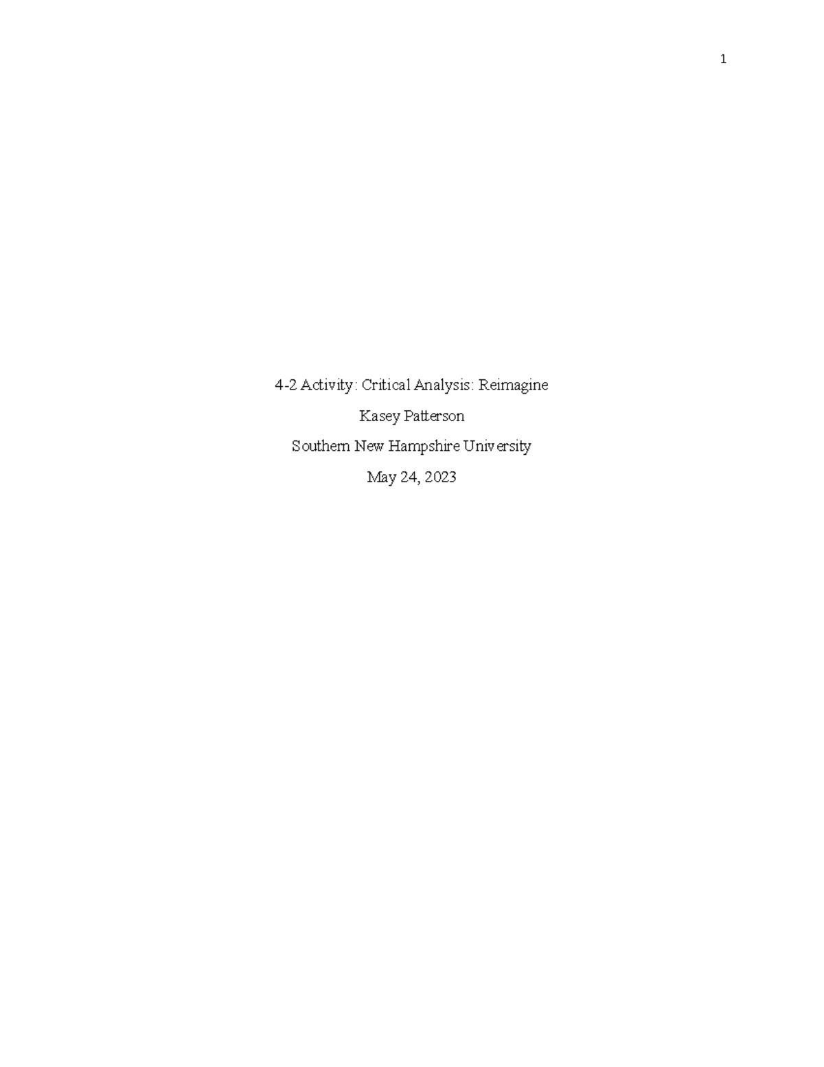 IDS 402 4-2 - milestone project week 4 - 4-2 Activity: Critical ...