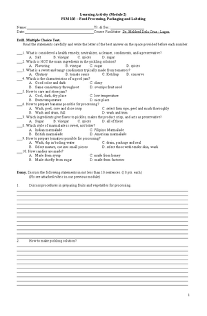 Lesson plan FBS - It is a lecture note for FBS - Lesson Plan in TVL-HE ...