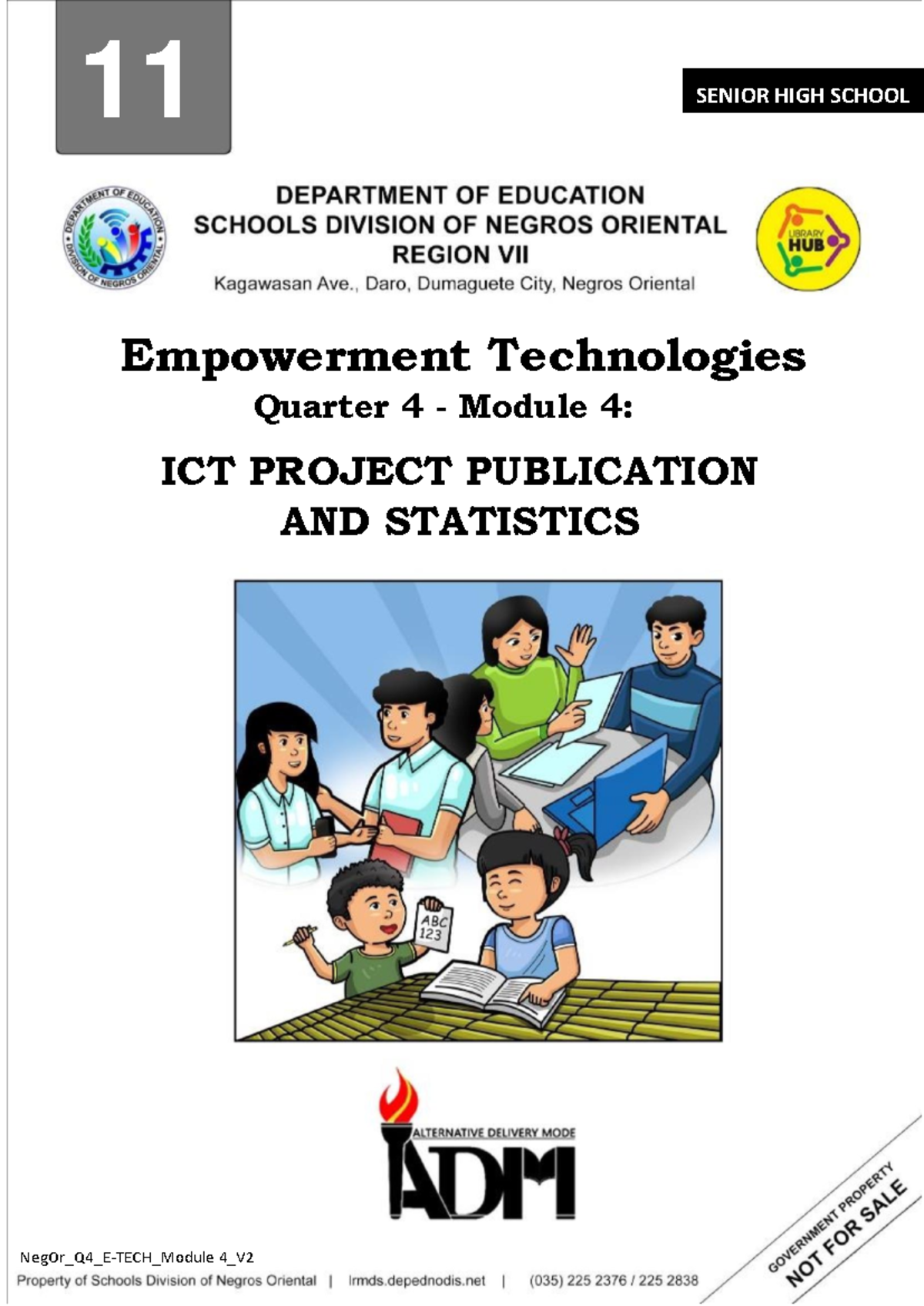 Empowerment Technologies Q4 Module 4: ICT Project Pub. & Stats - Studocu