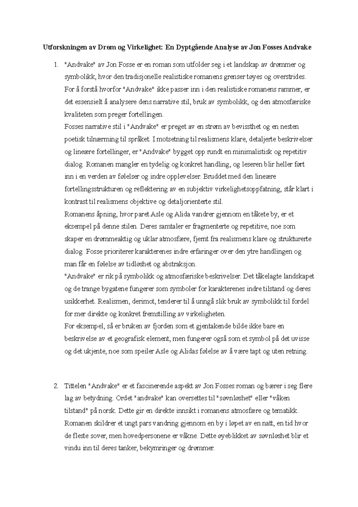 Norsk Eksamen NOR1420: Skriftlig Oppgave og Analyse Vår 2025 - Studocu