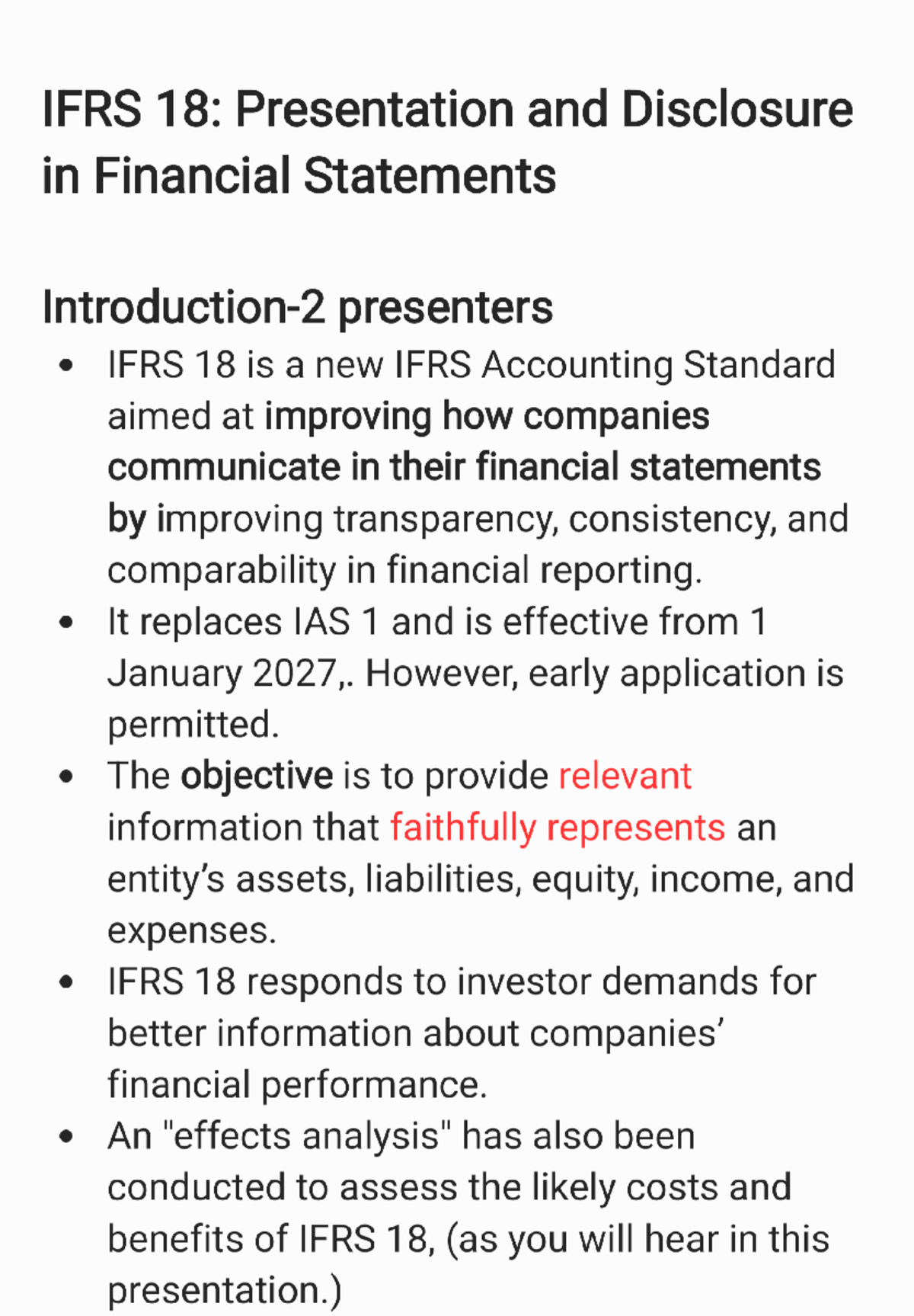 IFRS 18: Enhancing Presentation & Disclosure in Financial Statements ...