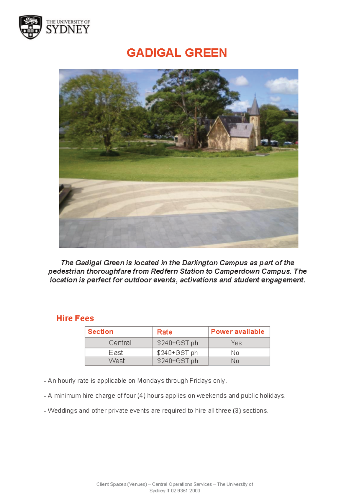 2023 Venue Fact Sheet: Gadigal Green Event Guidelines - Studocu