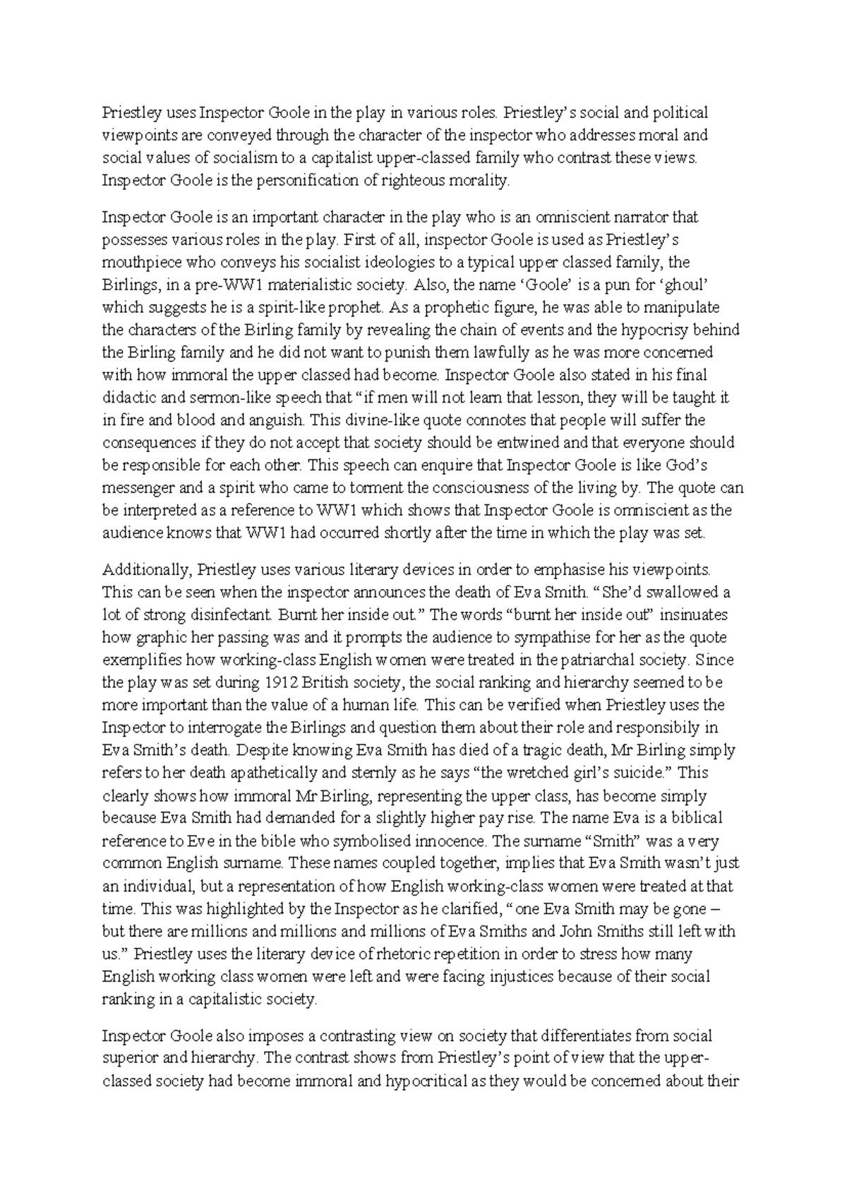 Character Profiles in 'An Inspector Calls' - AQA English Literature ...