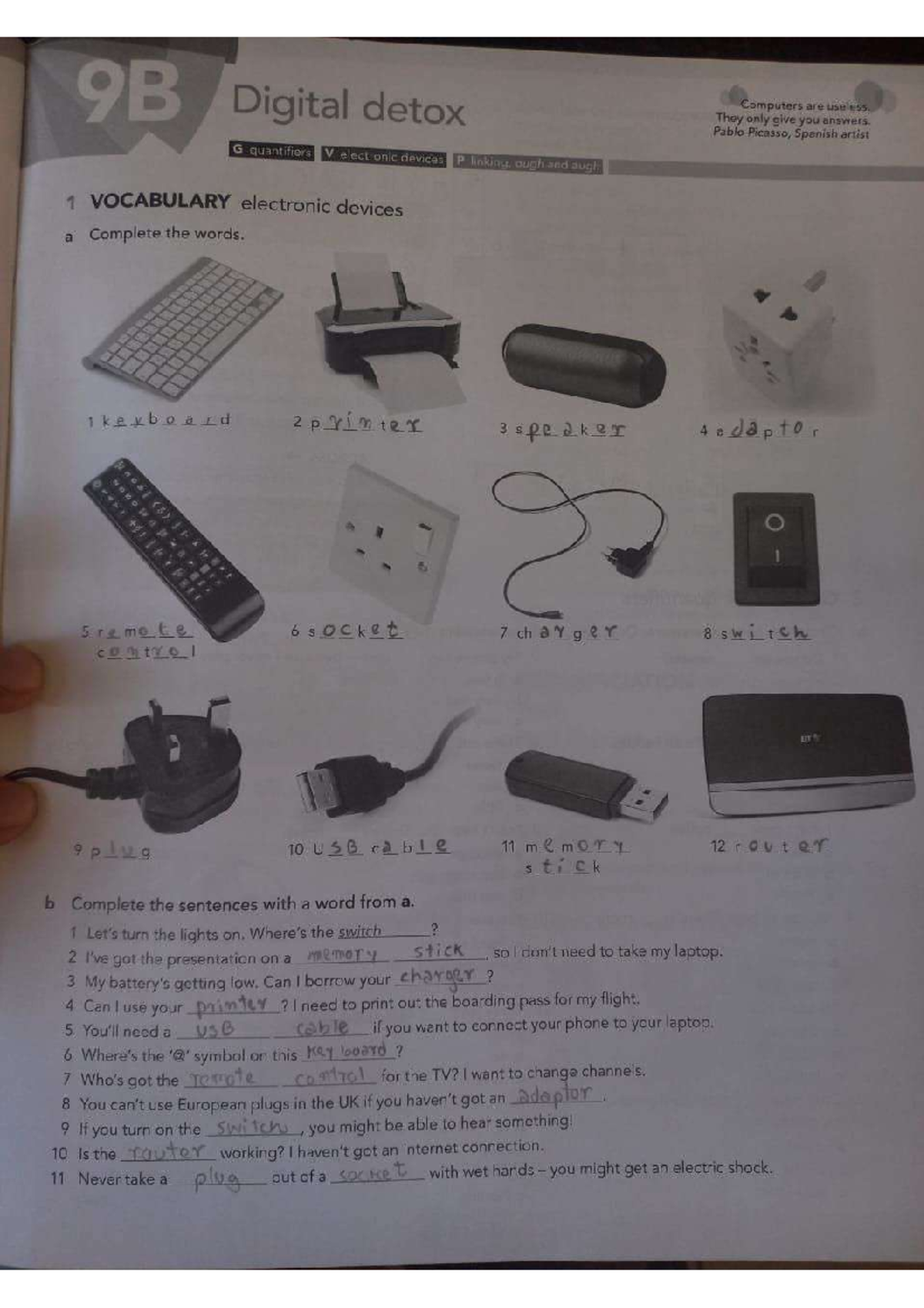 WB 9B-10A-10B - English File Summary on Digital Detox and Grammar Rules ...