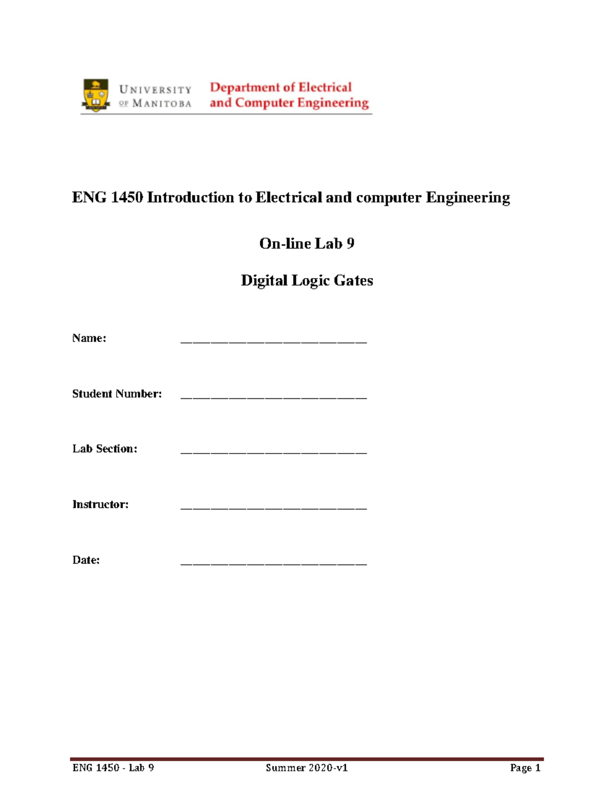 Lab 9 instructions 2020S v1 - ENG 1450 Introduction to Electrical and ...