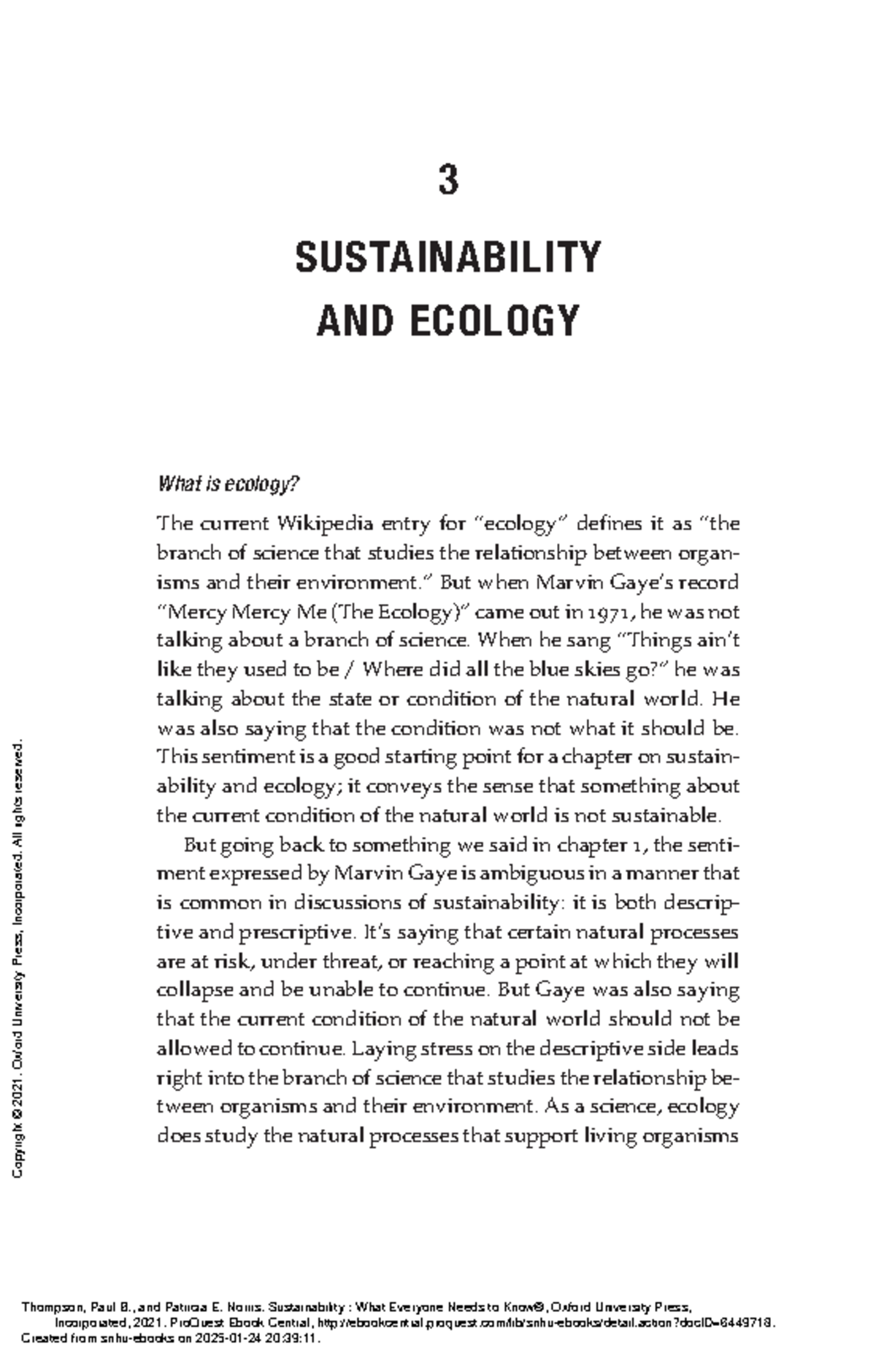 Chapter 3 - Sustainability and Ecology - 3 SUSTAINABILITY AND ECOLOGY ...