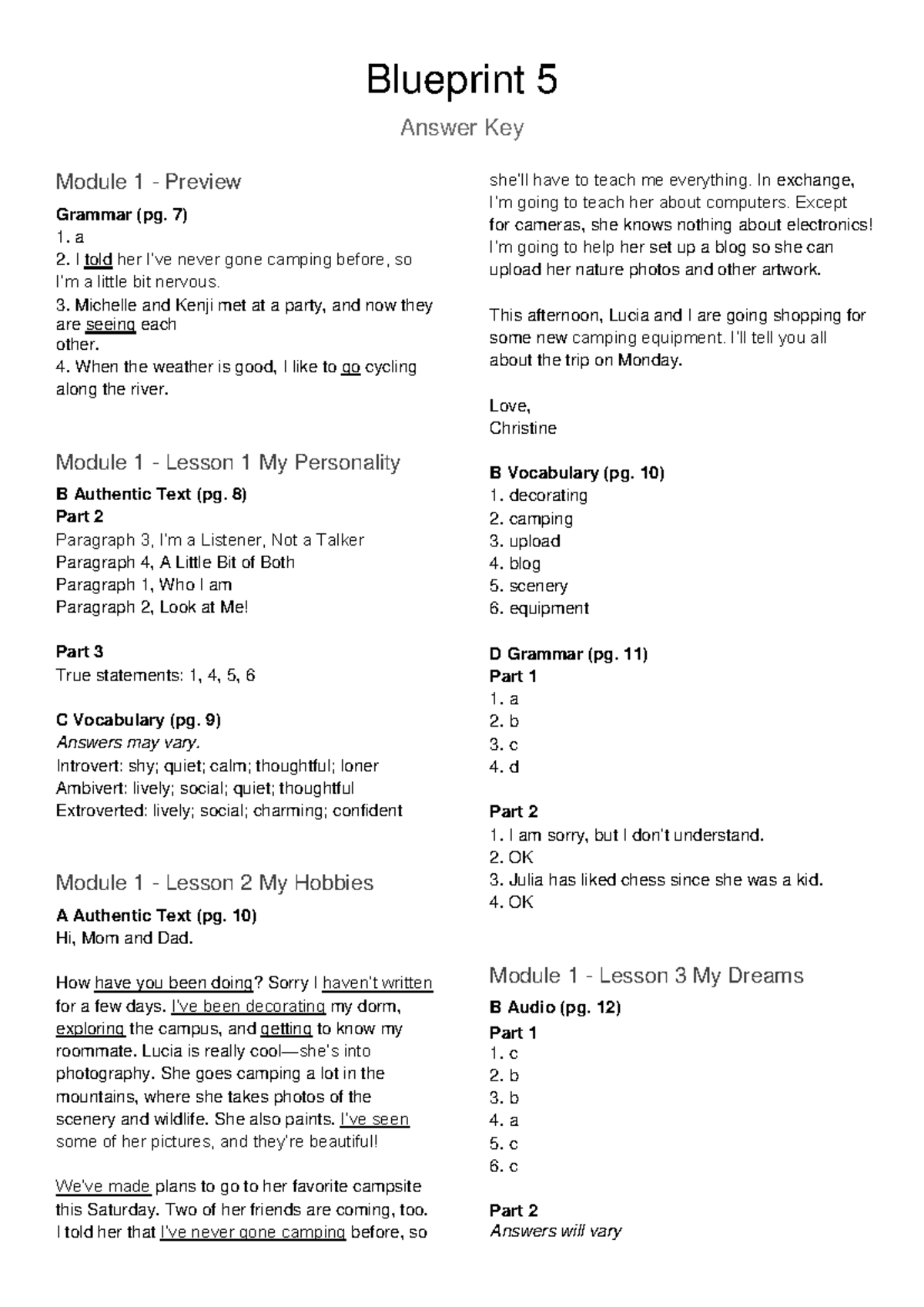 Blueprint 5 AK SB Final Exam - Comprehensive Student Book Guide - Studocu