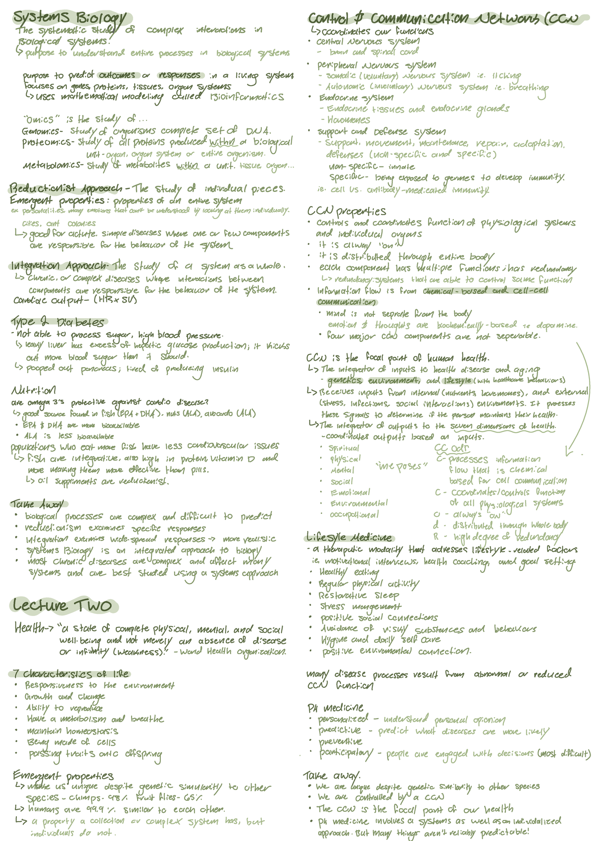 CCN t C CC Systems Biology Lecture Notes: Cell Communication & Hormonal ...