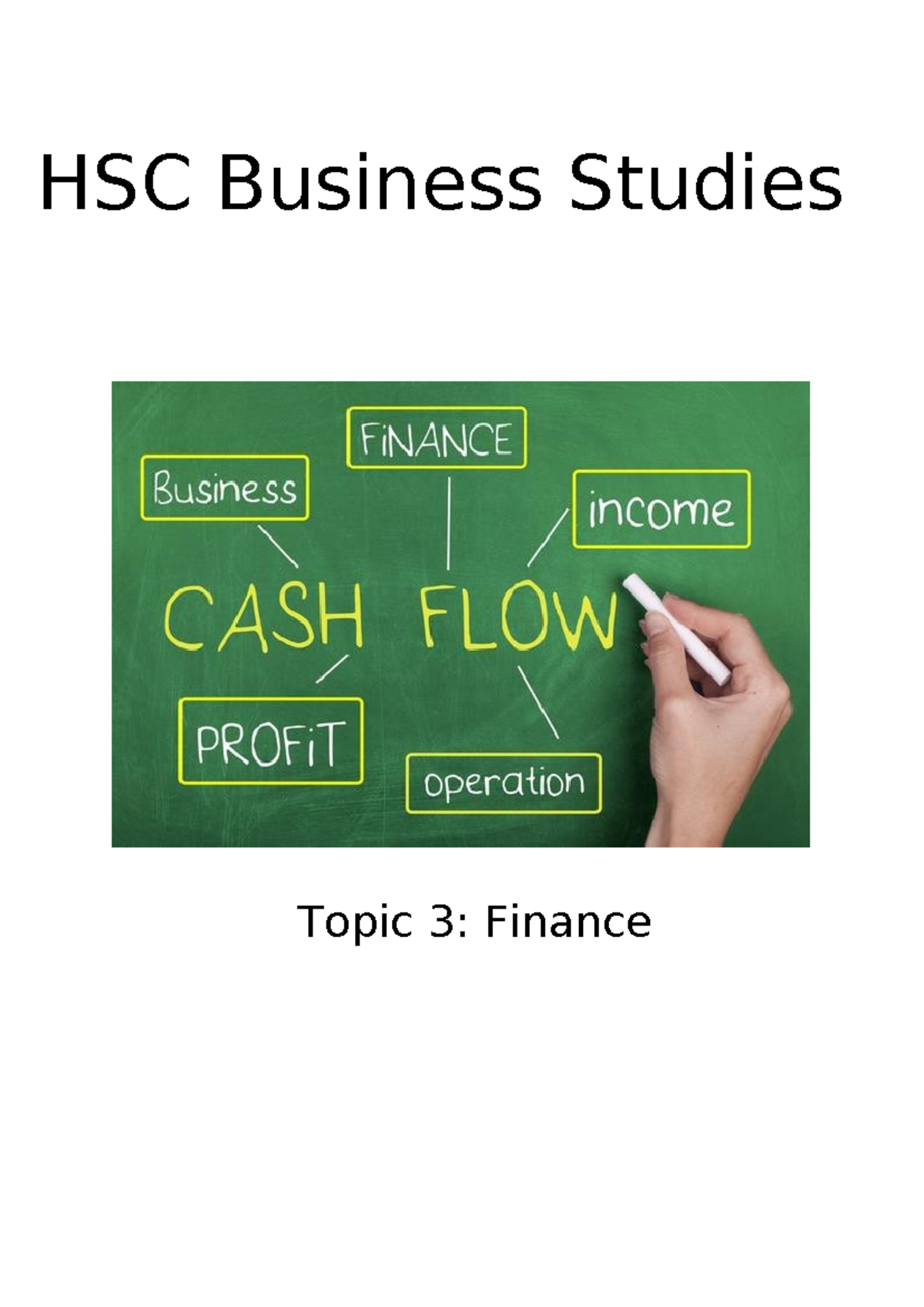 HSC Business Studies Topic 3: Finance Case Study & Workbook 2024 - Studocu