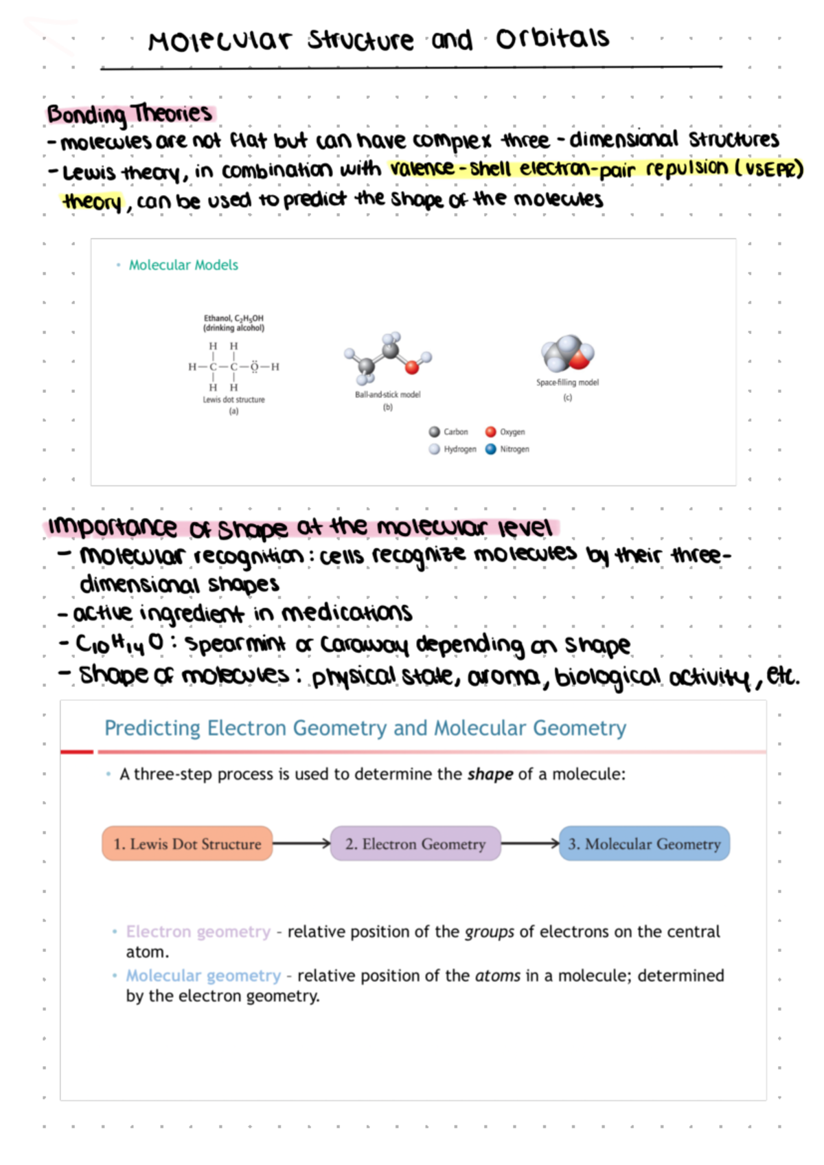 Module 5 Lecture Notes - Molecular Structure and orbitals Bonding ...