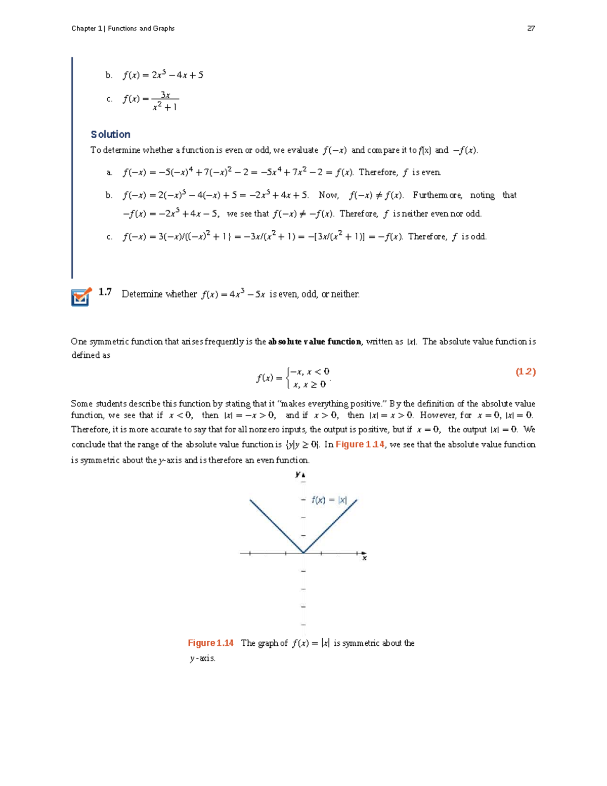Chapter 1: Functions and Graphs - Even, Odd, or Neither? (Calc 1) - Studocu
