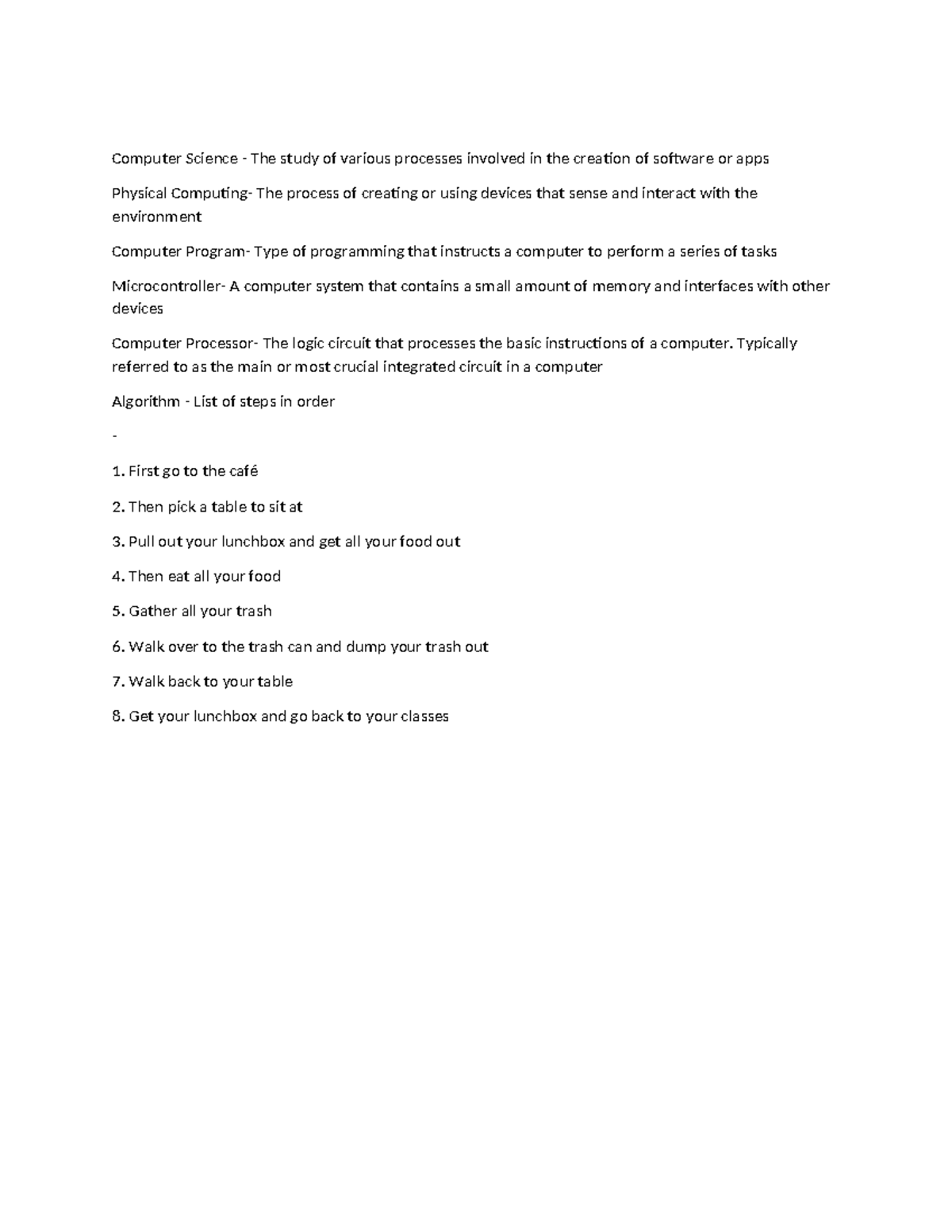 Intro to Computer Science - Coursework Overview - Studocu