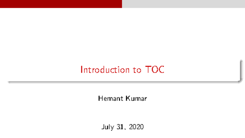 TOC Concepts and Terminology - I.T. Lecture Notes - Studocu