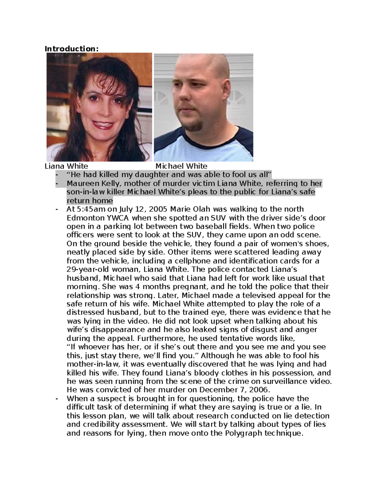 PD205 - Lecture 2: Deception Detection Techniques and Case Studies ...