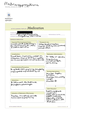 Misoprostol (Cytotec) - ACTIVE LEARNING TEMPLATES Medication STUDENT ...