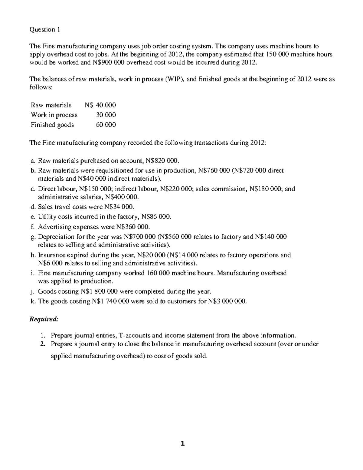 Job Costing Journal - Practical Guide for Struggling Accounting ...