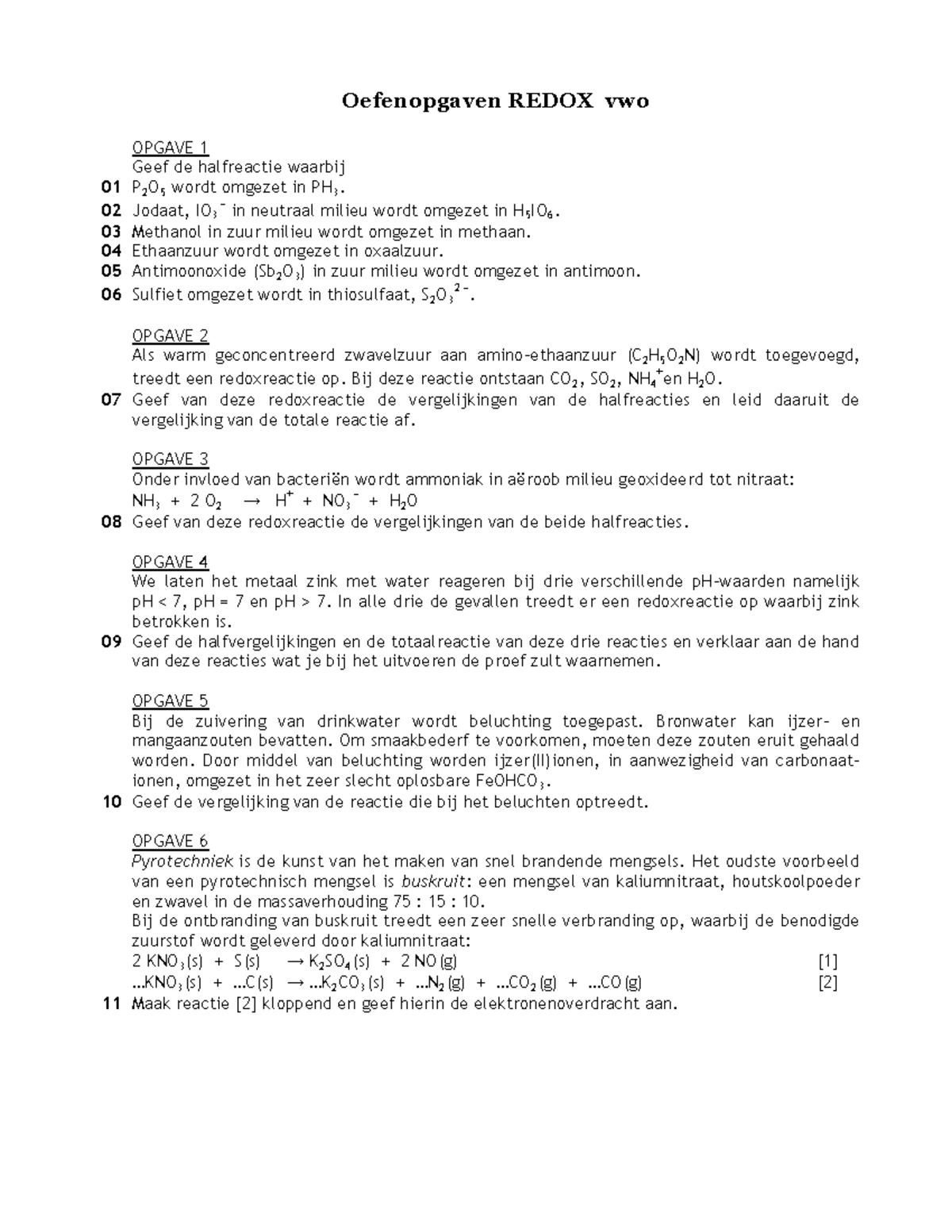 Chemisch Rekenen 1 Opgaven - KEMIA 4 Havo Studiewijzer - Studeersnel
