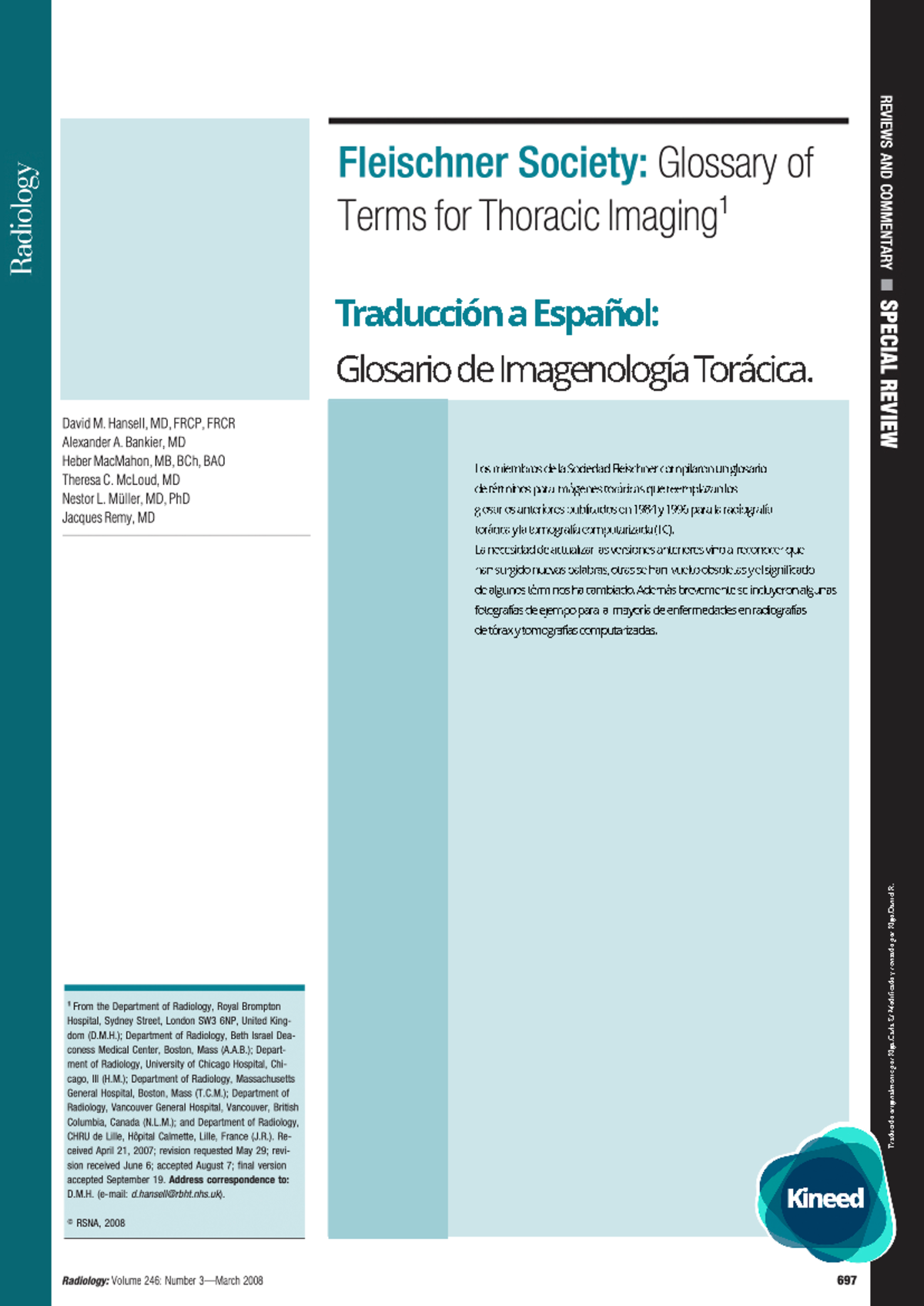 Fleischner Society - Glosario Actualizado de Términos de Imagen ...